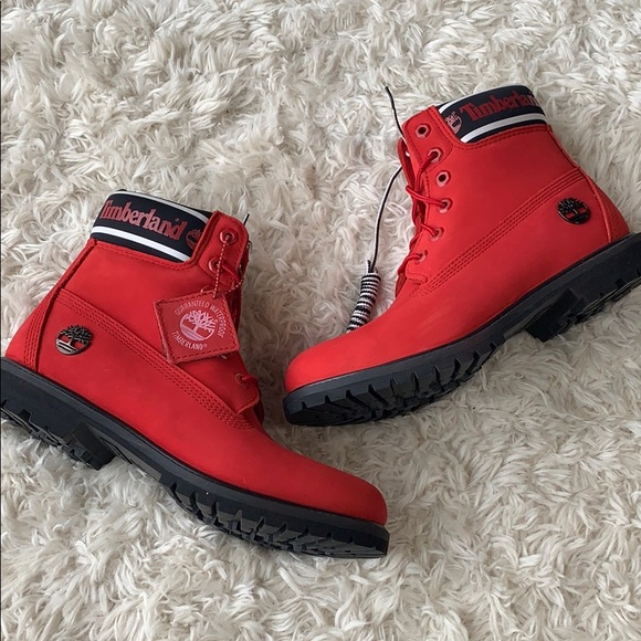 Timberland | Shoes | Timberland Red Suede Boots | Poshmark
